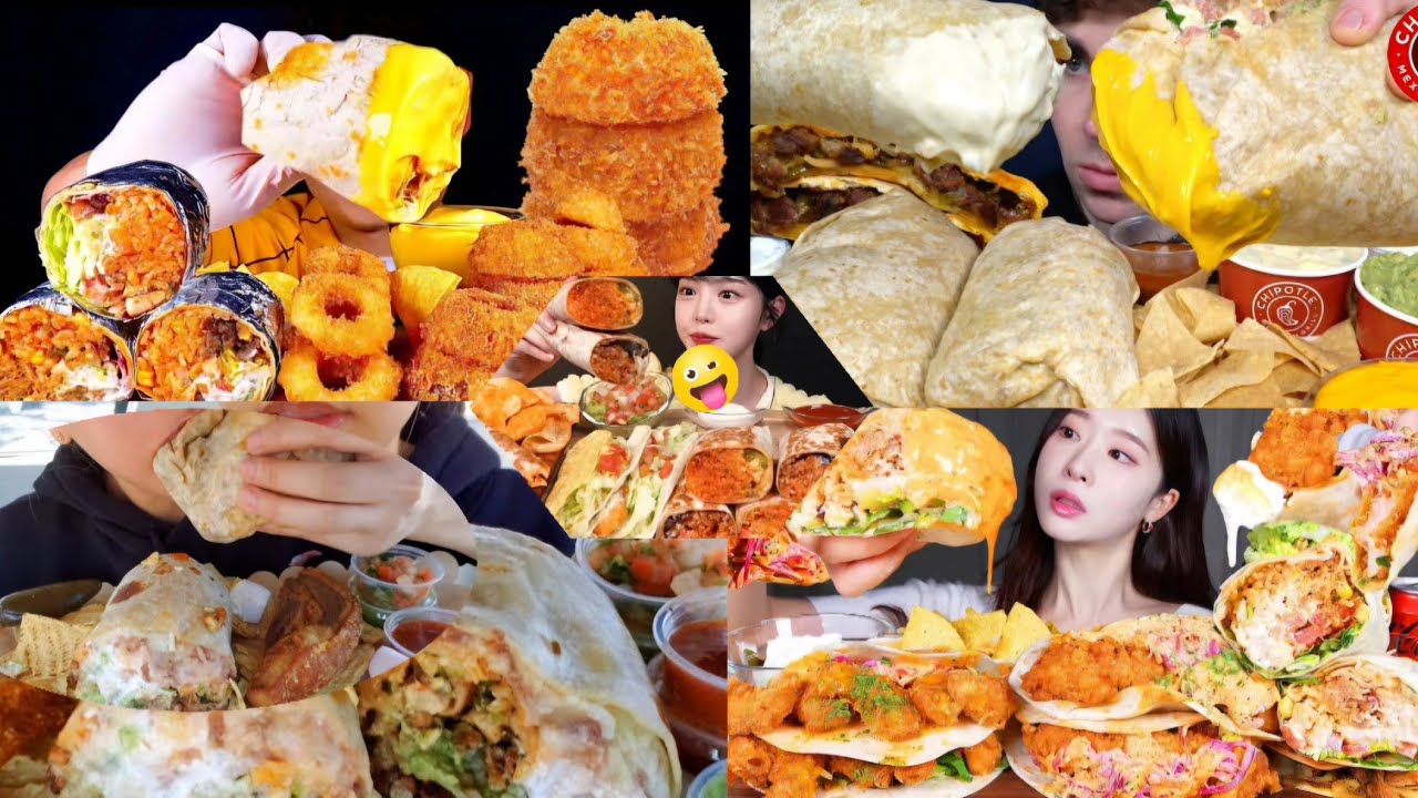 ASMR *BURRITO* BIG BITES SATISFYING MUKBANG COMPILATION || ASMR MUKBANG ...
