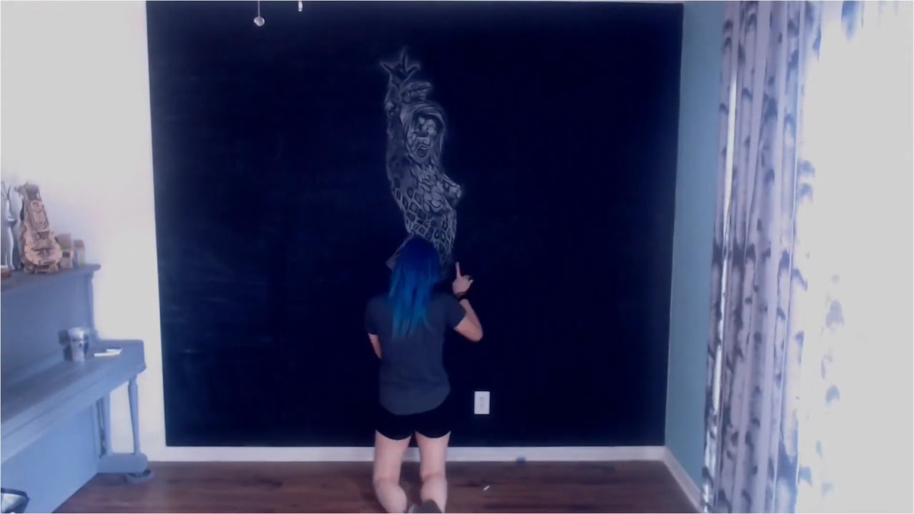 Slymenstra Hymen Timelapse Chalk Drawing - YouTube
