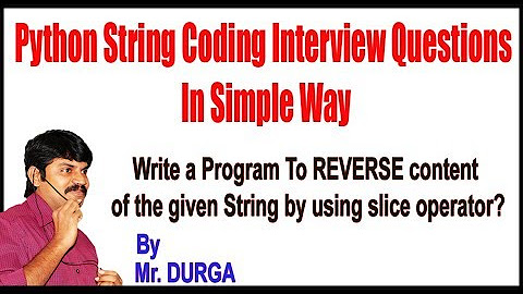 Python String Coding Interview Questions by Durga sir - YouTube
