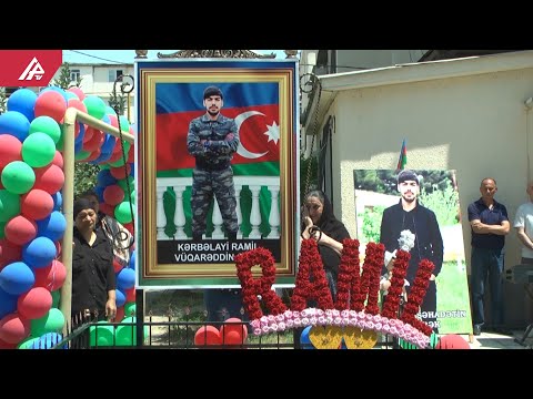 Şirvanda şəhid Ramil Əliyevin xatirə lövhəsi açılıb