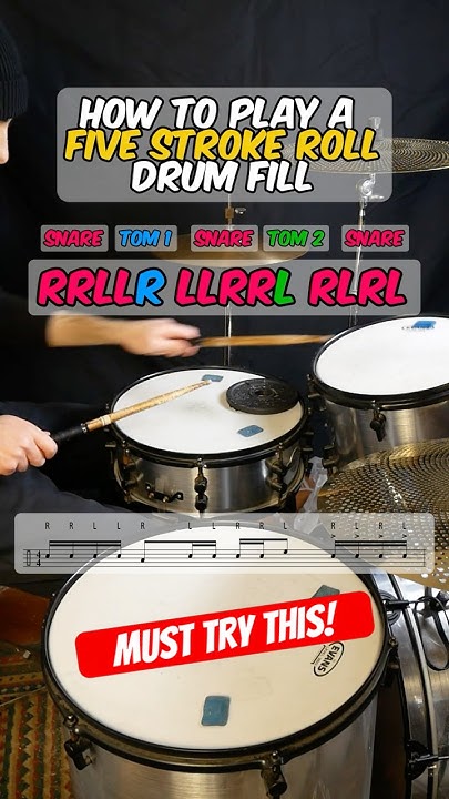 How to Play a Five Stroke Roll Drum Fill! 🥁 - YouTube