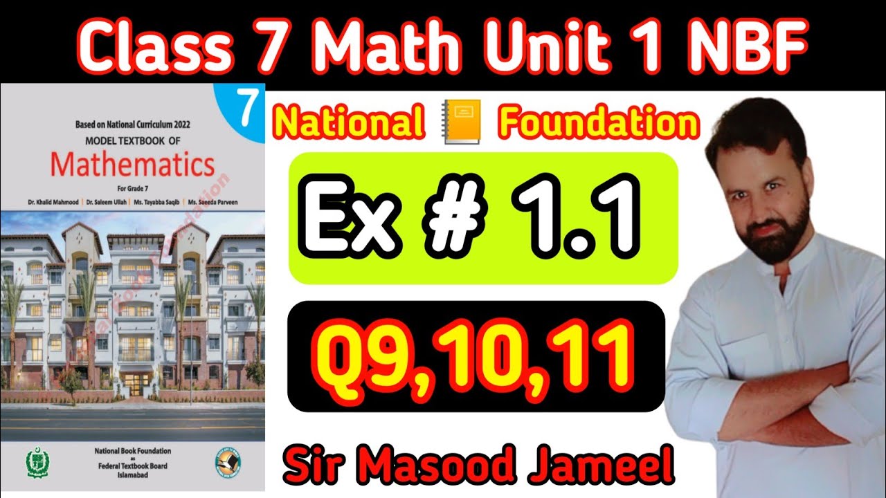 Class 7 Math EX#1.1 Q9 NBF||Class 7 Math Ex1.1 Q10NBF|Class 7 Math Ex1 ...
