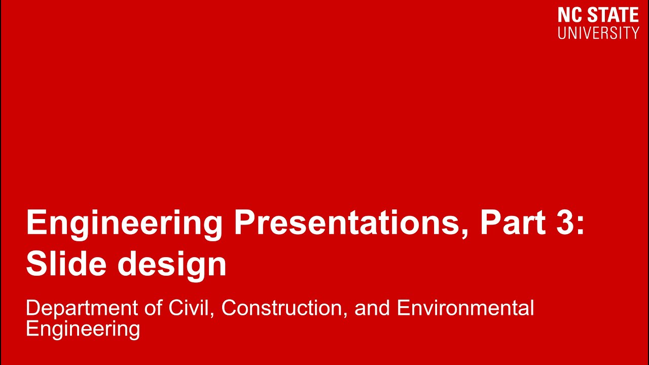 Engineering Presentations, Part 3: Slide Design - YouTube