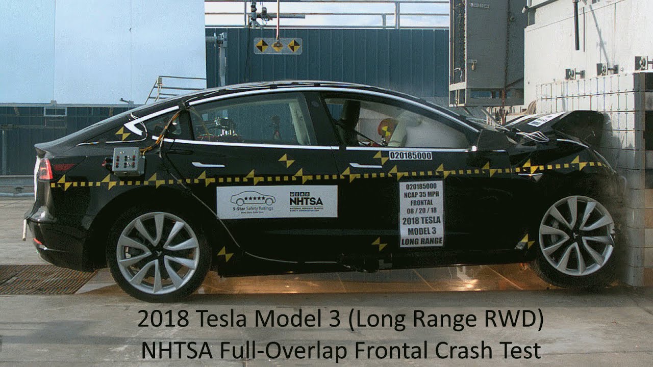 2018-2023 Tesla Model 3 (Long Range RWD) NHTSA Full-Overlap Frontal ...