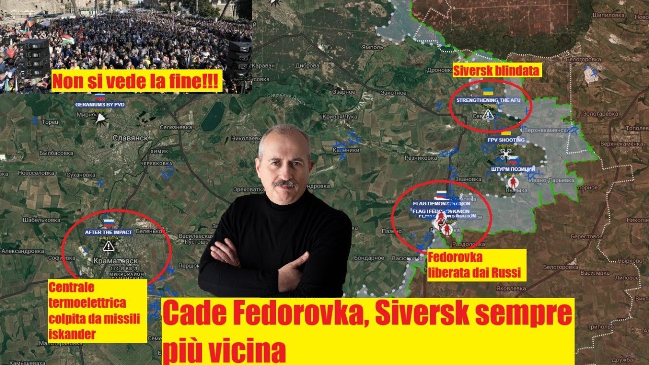 Cade anche Fedorovka, Siversk sempre più vicina - a Roma manifestazione ...