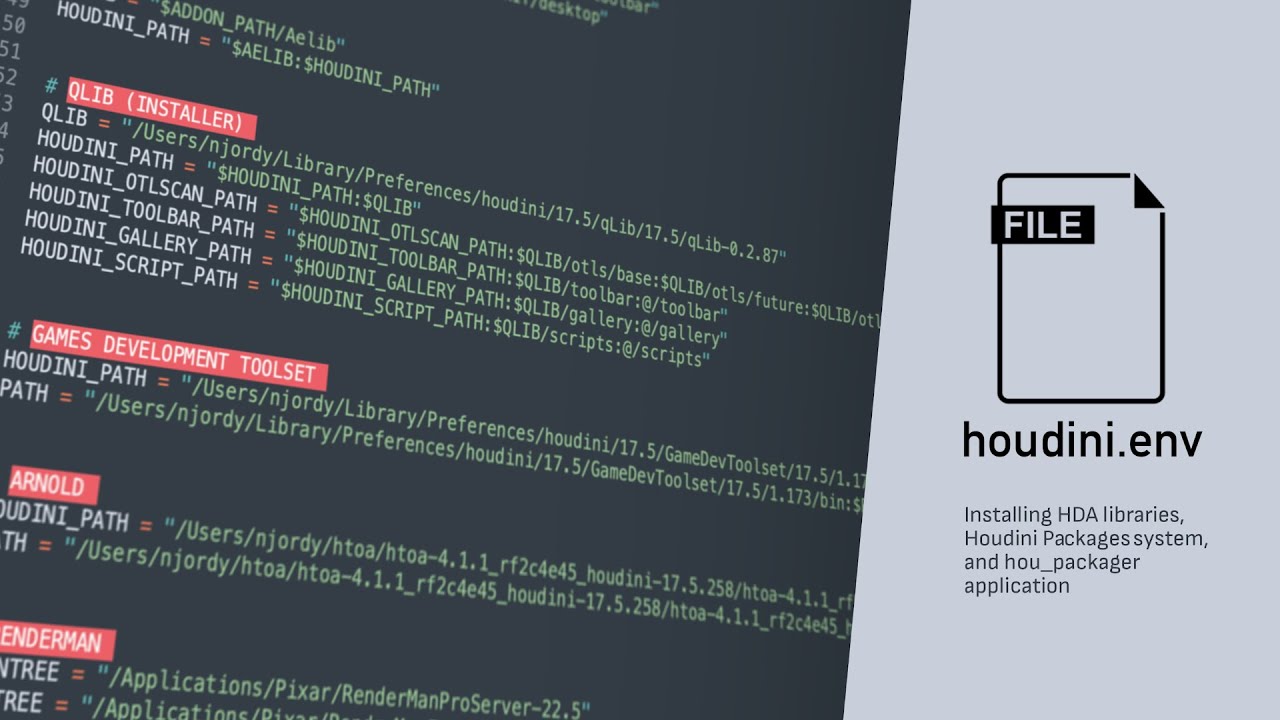 houdini.env, Houdini Packages Project, and hou_packager app - YouTube