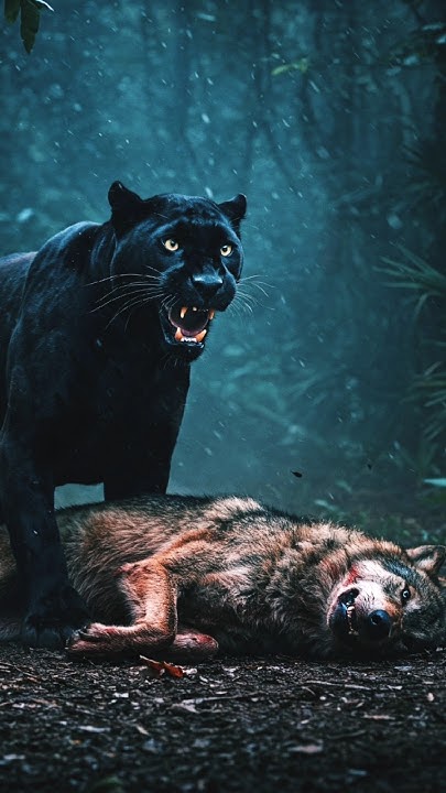 Black panther vs Animals( Wolf, Cheetah, Python, Tiger, Lion) - YouTube