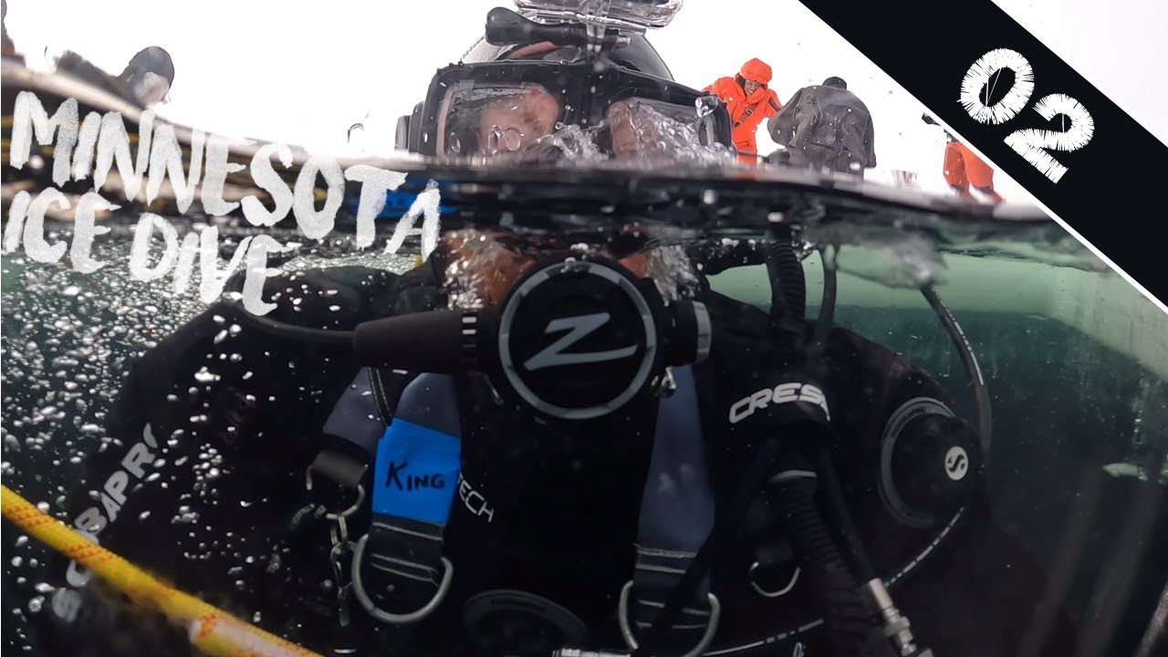 SCUBA DIVING UNDER FEET OF ICE - Free Flowing Regulators, Zero Degrees ...