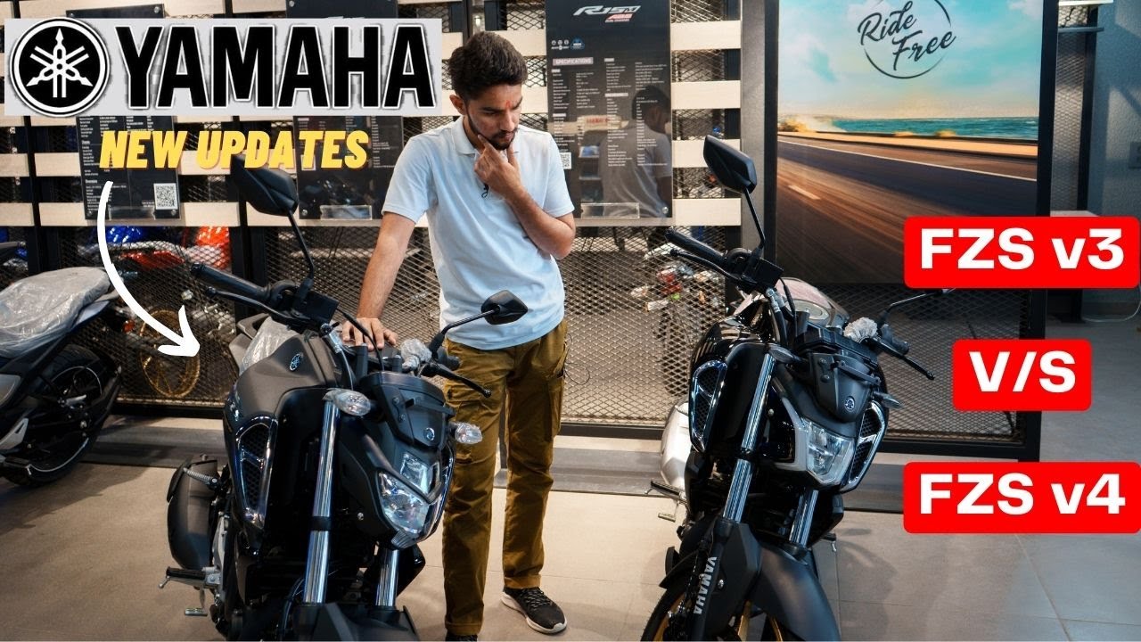 Yamaha fzs version 3 vs fzs version 4 detailed comparision | Price ...