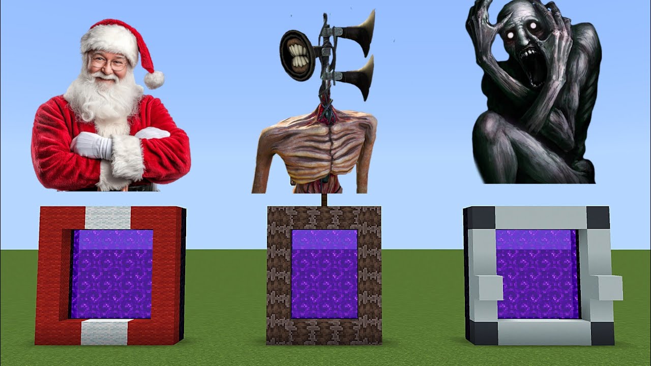 NEVER MAKE A PORTAL TO Santa Claus SirenHead SCP 096 In Minecraft Pe ...