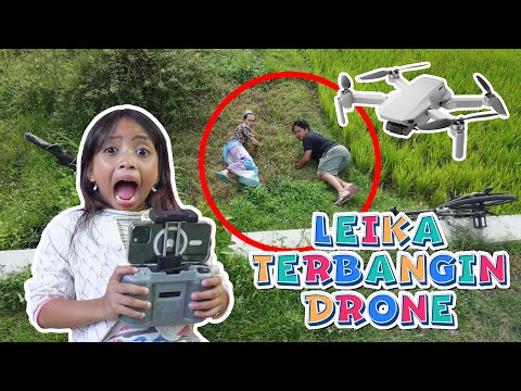DRONE LEIKA KEJAR AYAH & TOMPEL 😱 TERBANG SENDIRI KELILING KAMPUNG
