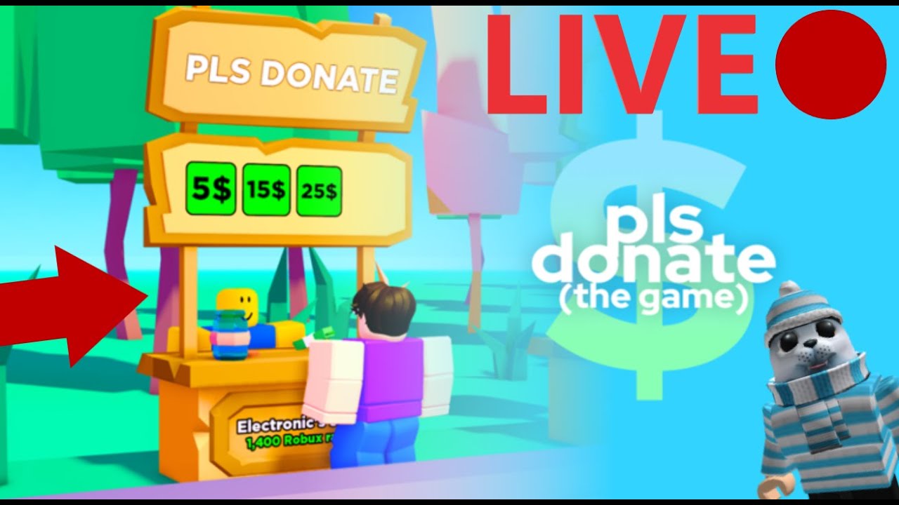 First Time Playing Roblox PLS DONATE.. | Total: 5K+ Robux (Live Stream ...