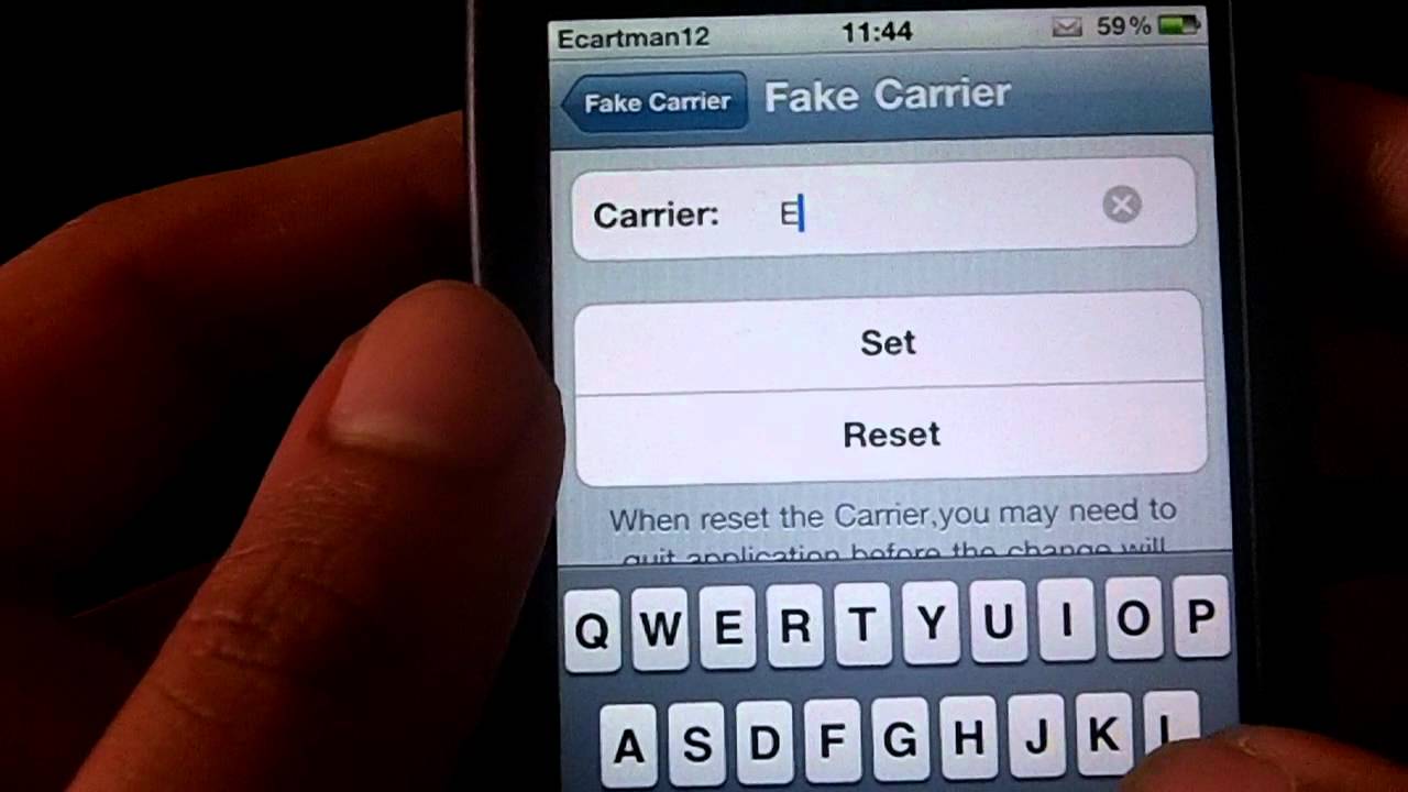 Cydia Tweak Review - Fake Carrier - YouTube