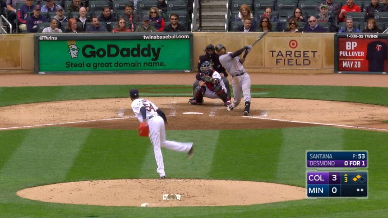 COL@MIN: Desmond smacks an RBI single to right field - YouTube