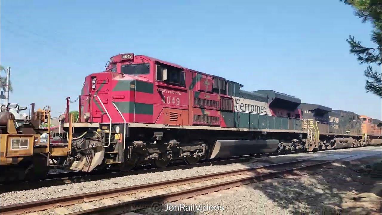 9/3/24 Pre: WB BNSF S train with NS 4131 & FXE 4049 trailing passes Los Nietos/SFS - YouTube