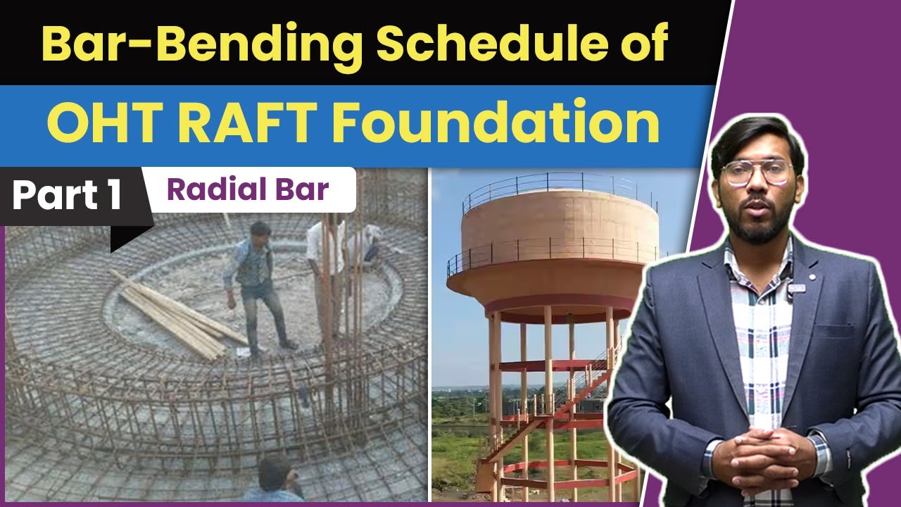 BBS of OHT Circular RAFT Footing Part-1 | Radial Bar | Bar Bending ...