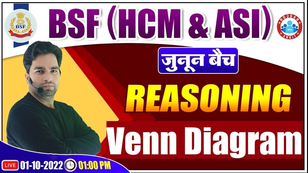 BSF Reasoning Class | Venn Diagram Reasoning Tricks | BSF HCM & ASI ...