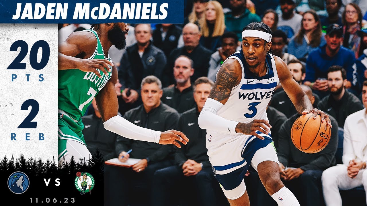 Jaden McDaniels Scores 20 Points In Victory Over Boston Celtics | 11.06 ...