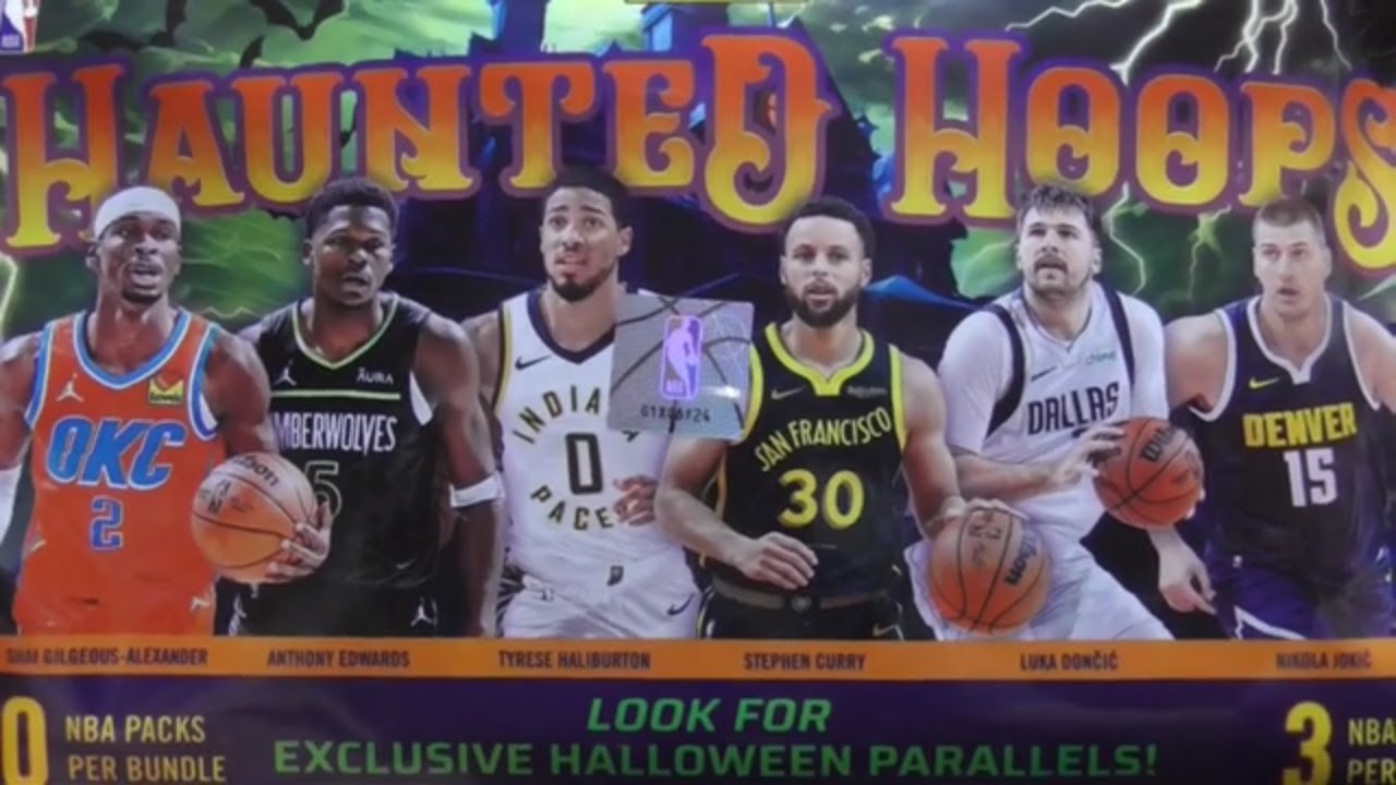 First Look At 2024 Haunted Hoops Basketball Cards - YouTube