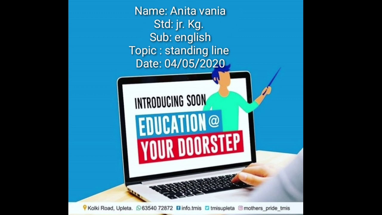 Std: LKG Sub: english Topic : standing line Date: 05/05/2020 - YouTube