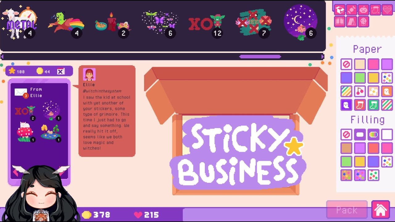 Making Cute, Witchy Themed Stickers // Sticky Business [Book Of Shadows ...