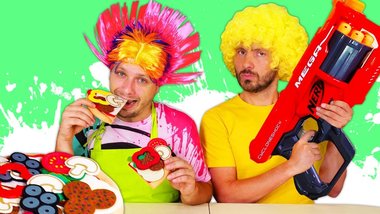 Funny Fails with Nerf Mega Cycloneshock: Nerf Gun Game & Nerf Pizza ...