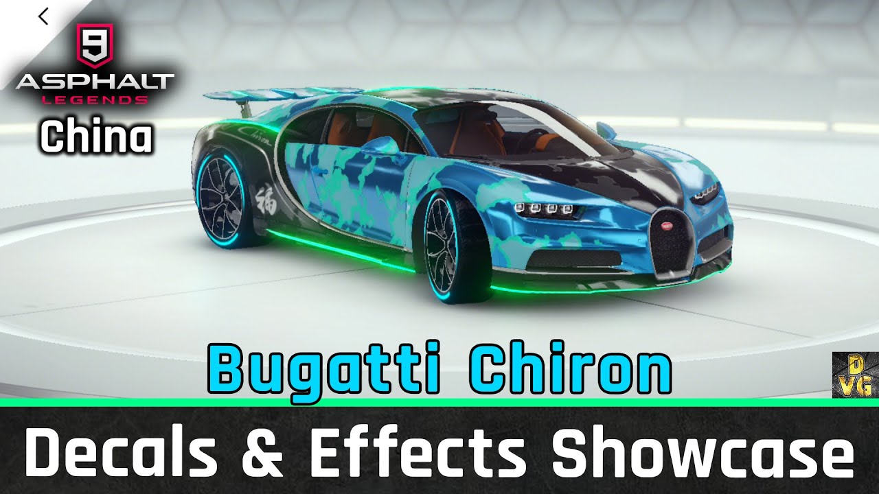 Asphalt 9 China | Bugatti Chiron Decals & Nitro Effects Showcase - YouTube
