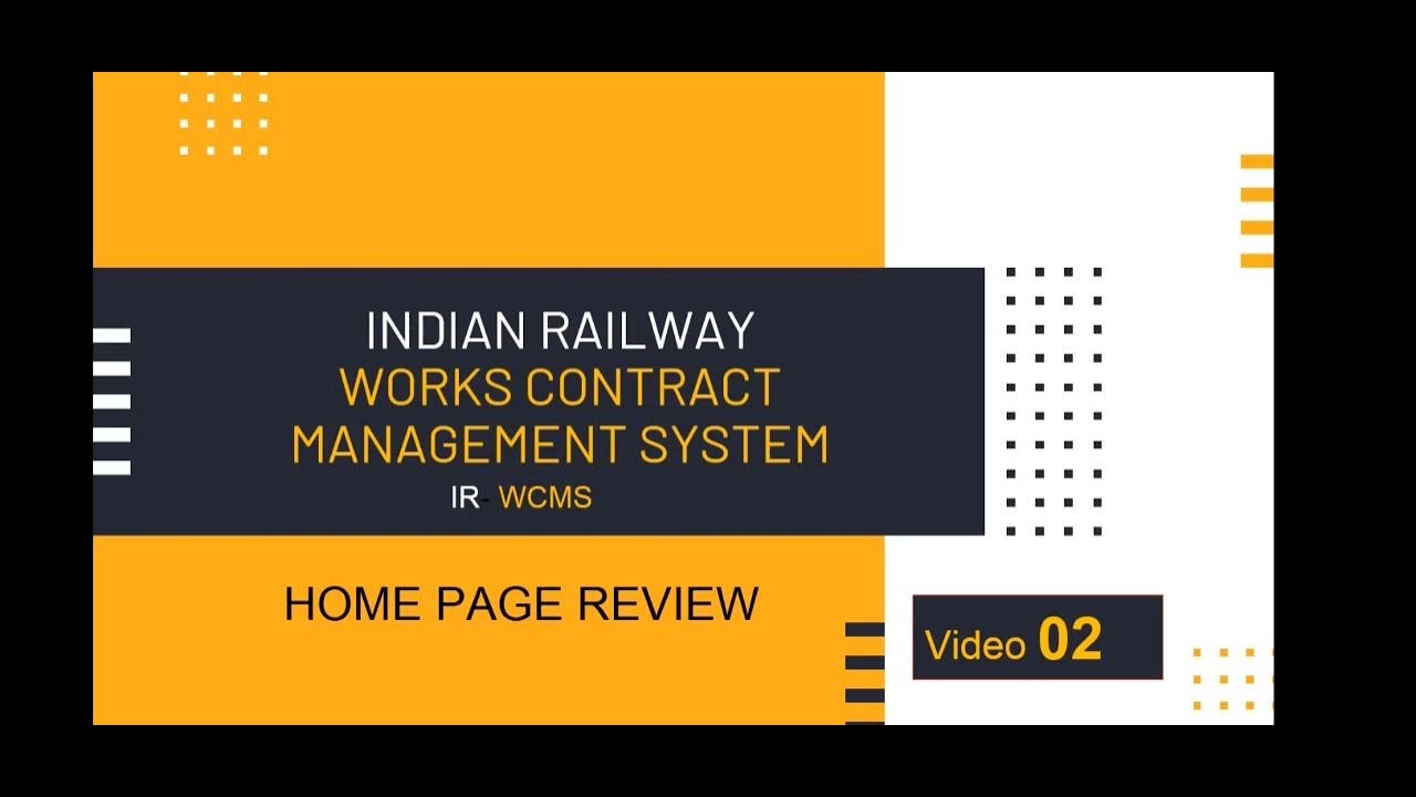 Introduction to IRWCMS Part 2 | Lecture 2 | IRWCMS | Works Contract ...
