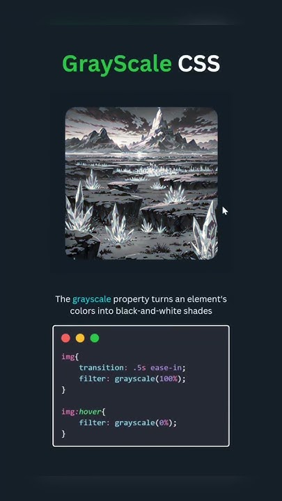 Grayscale #coding #css #css3 - YouTube