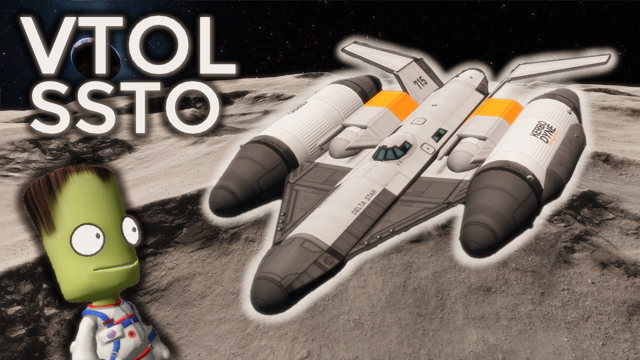 KSP SSTO VTOL ROCKET ! I'm a leaf on the wind ... - YouTube