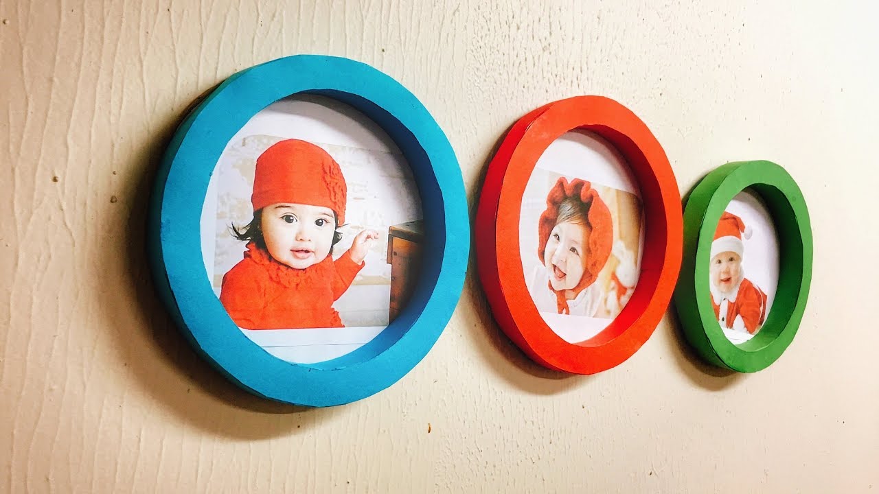 Round Photo Frame out of Paper - YouTube