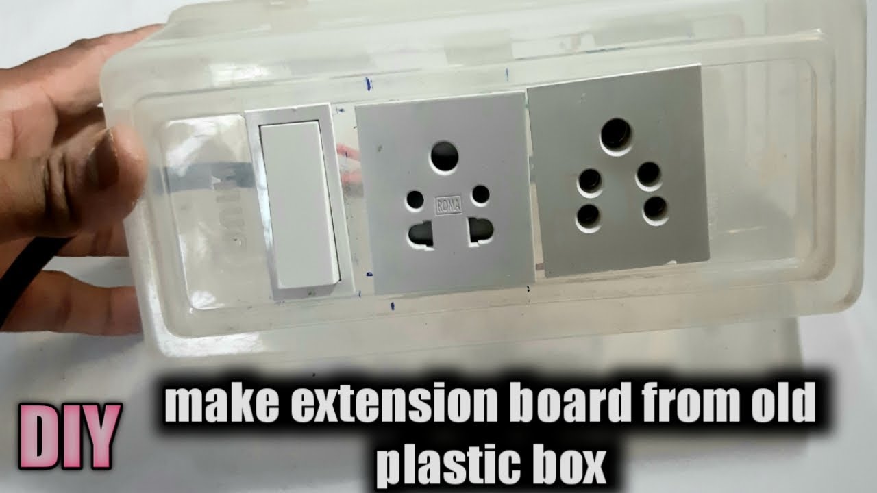 DIY how to make an extension board using a plastic box | घर के लिए एक ...
