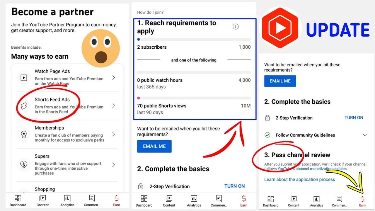 Yt studio New big Update 2023 🤑 become a partner | yt studio ...