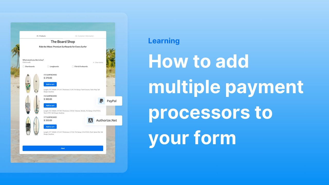 How to add multiple payment processors to your forms | 123FormBuilder ...