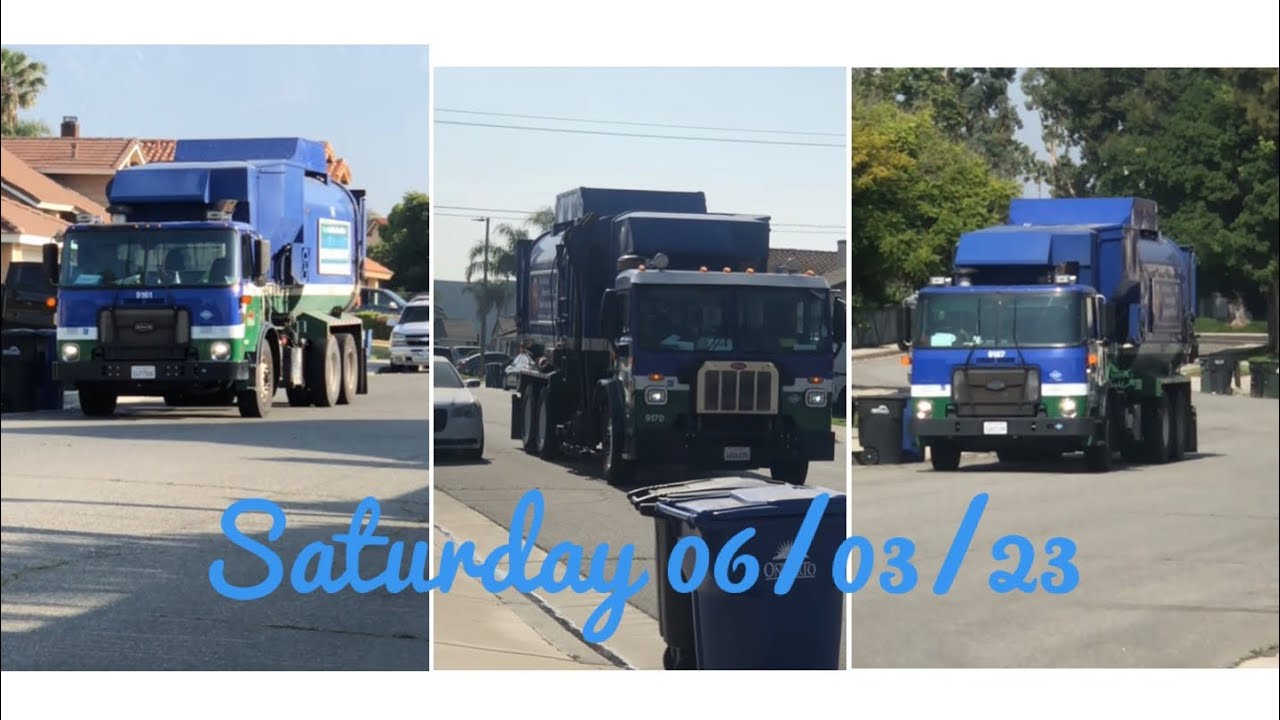 City of Ontario Garbage Trucks collecting bins on Post Saturday ...