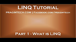LINQ Tutorial - YouTube