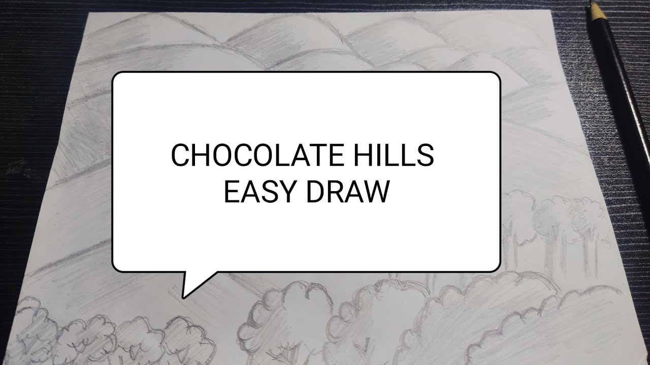 HOW TO DRAW CHOCOLATE HILL USING PENCIL #chocolatehills #easydrawing ...