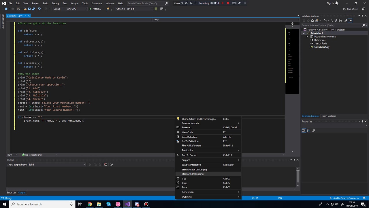 How to make a Calculator in Python | Visual Studio - YouTube