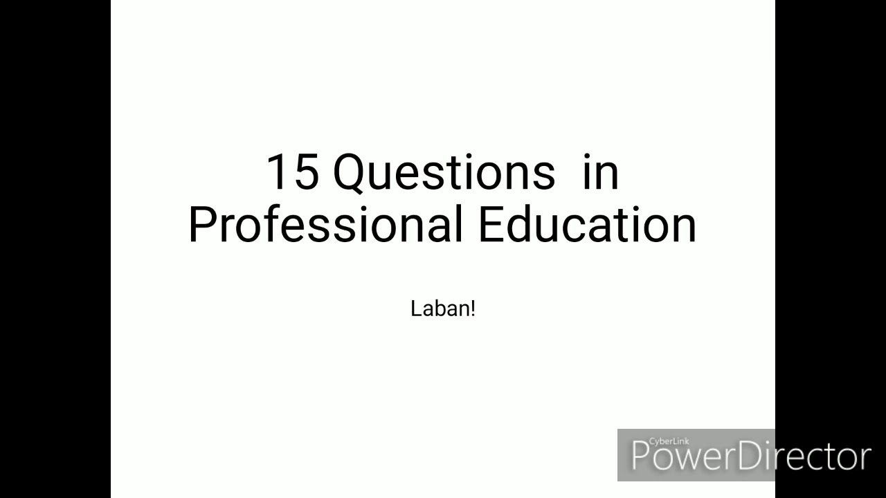 LET REVIEW PROFESSIONAL EDUCATION laban teachers!!! - YouTube