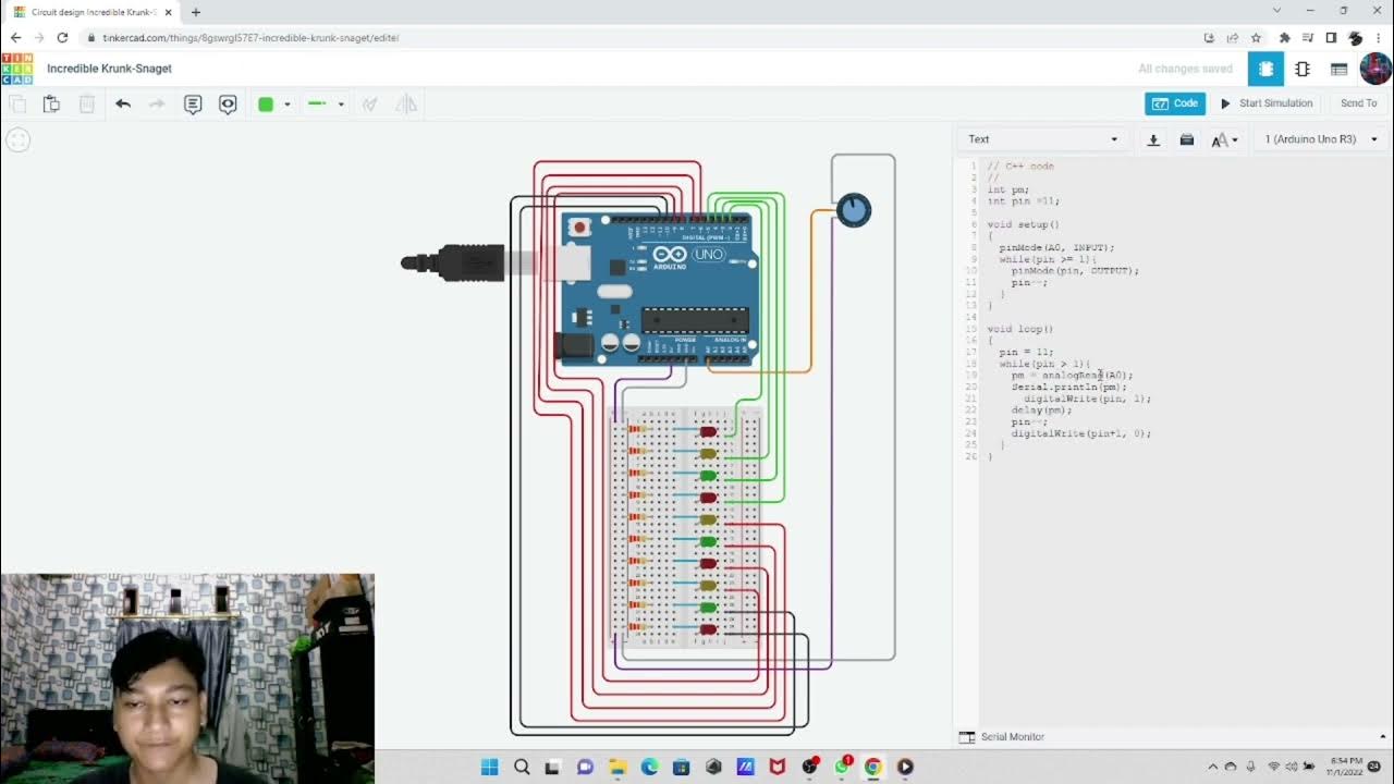 Tugas Mikro-3. LED Output bergantian - YouTube