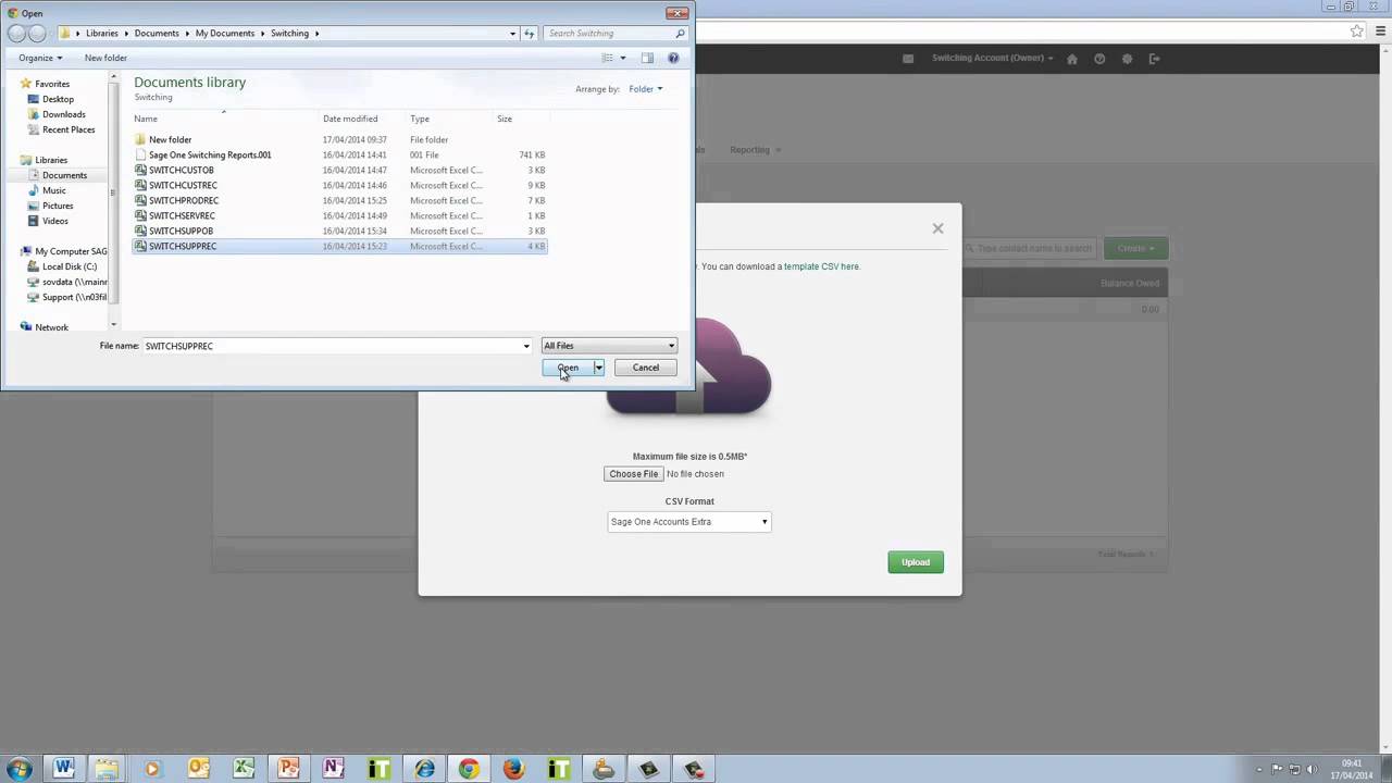 5. Import your data into Sage One Accounts Extra | Switching from ...