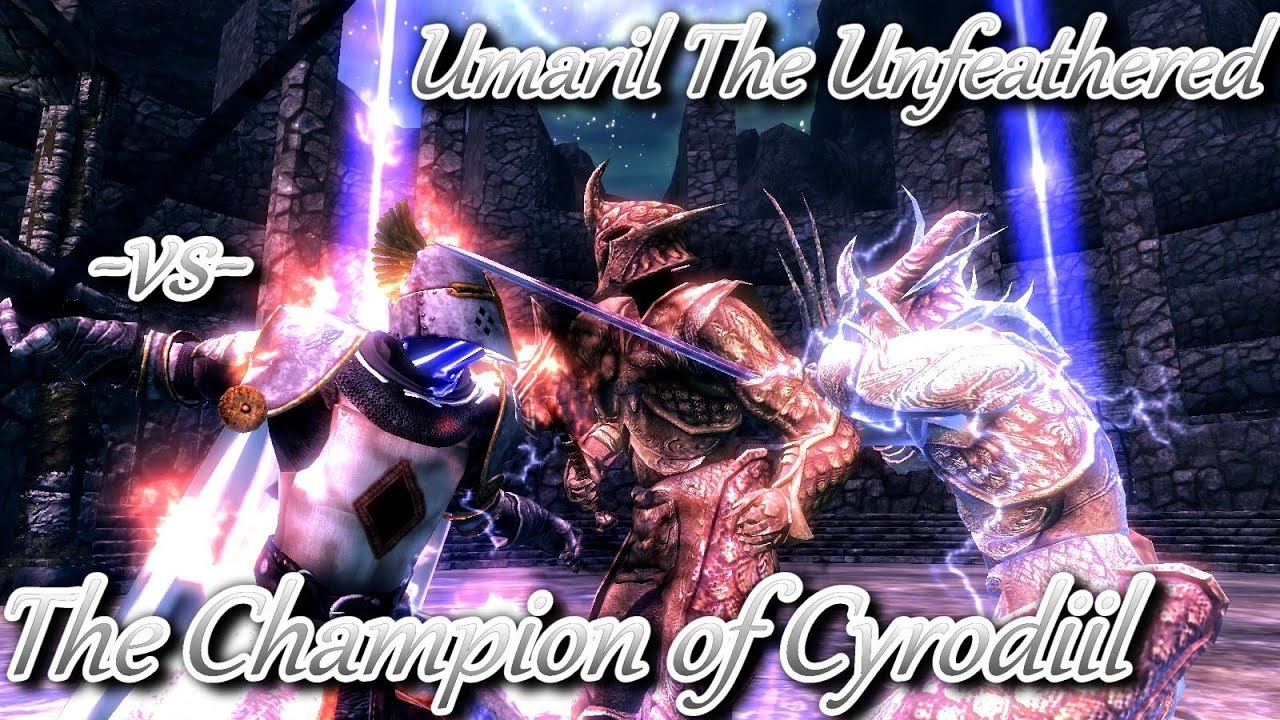 Skyrim Battles - The Champion of Cyrodiil vs Umaril The Unfeathered ...