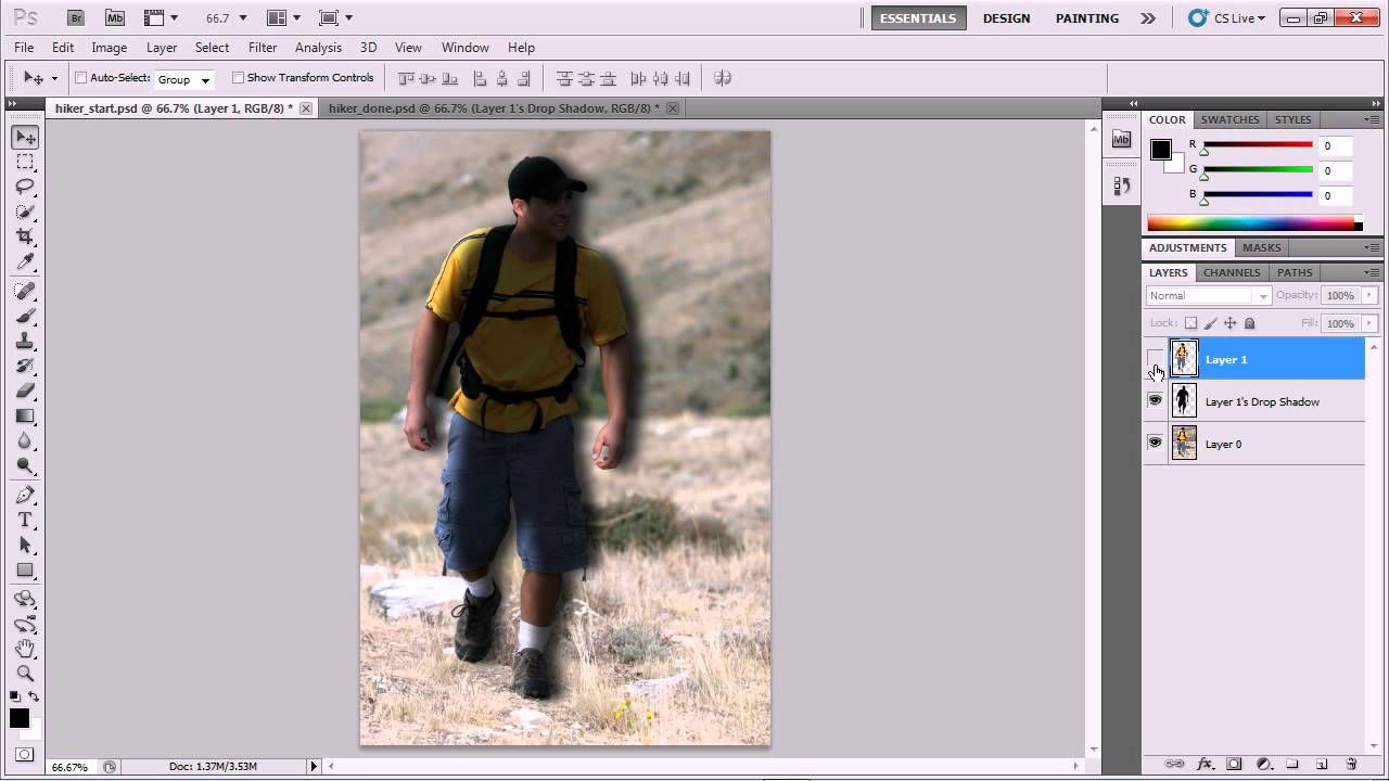 Create a realistic drop shadow in Photoshop - YouTube