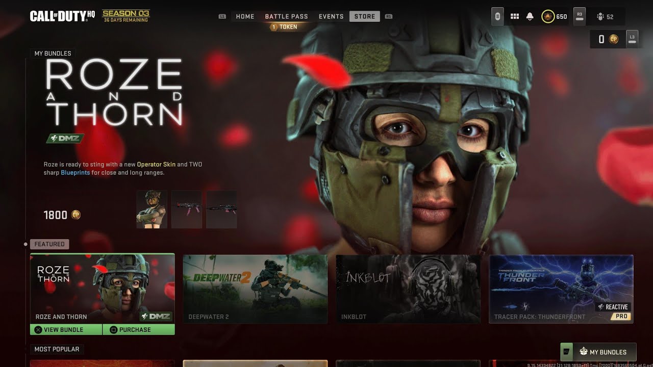 New ROZE THORNS OUT Skin MW2/WZ2 - YouTube