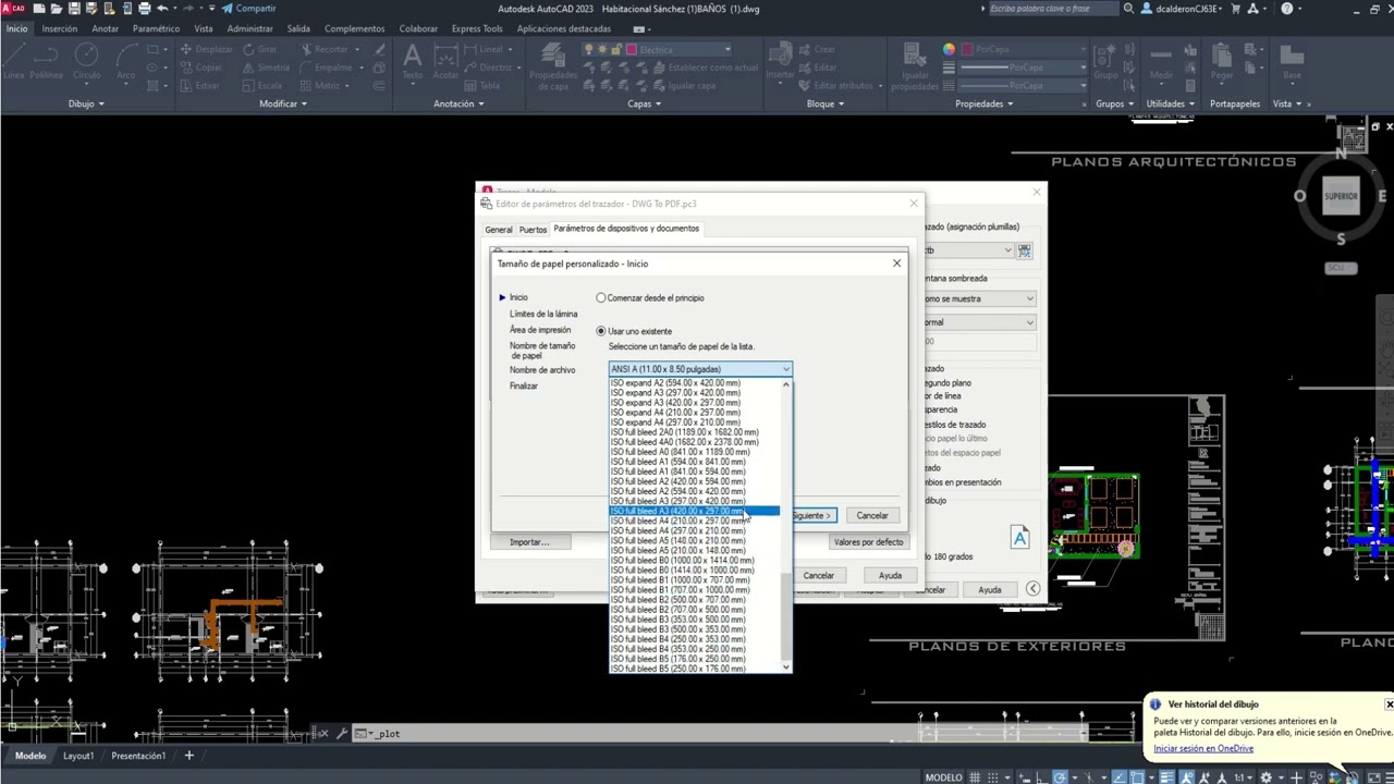 ¿cómo Agregar Un Tamaño De Papel Personalizado A Autocad Youtube