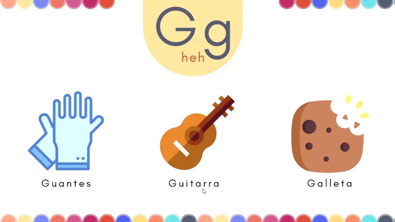 Spanish Alphabet + Vocabulary - Letter G - YouTube