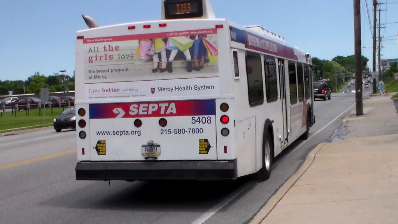 SEPTA BUS: NEW FLYER D40LF 5408 ON ROUTE: 110 - YouTube