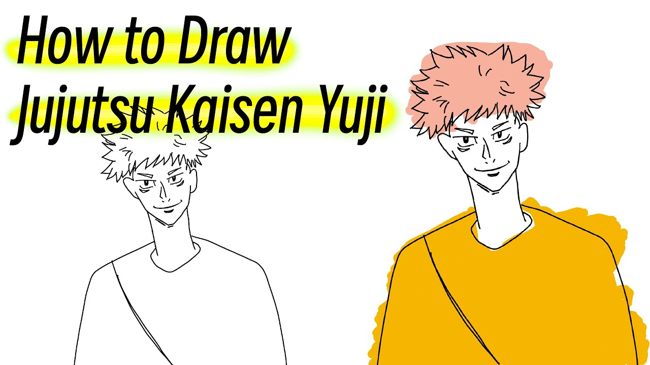 How to draw Jujutsu Kaisen Yuji - YouTube