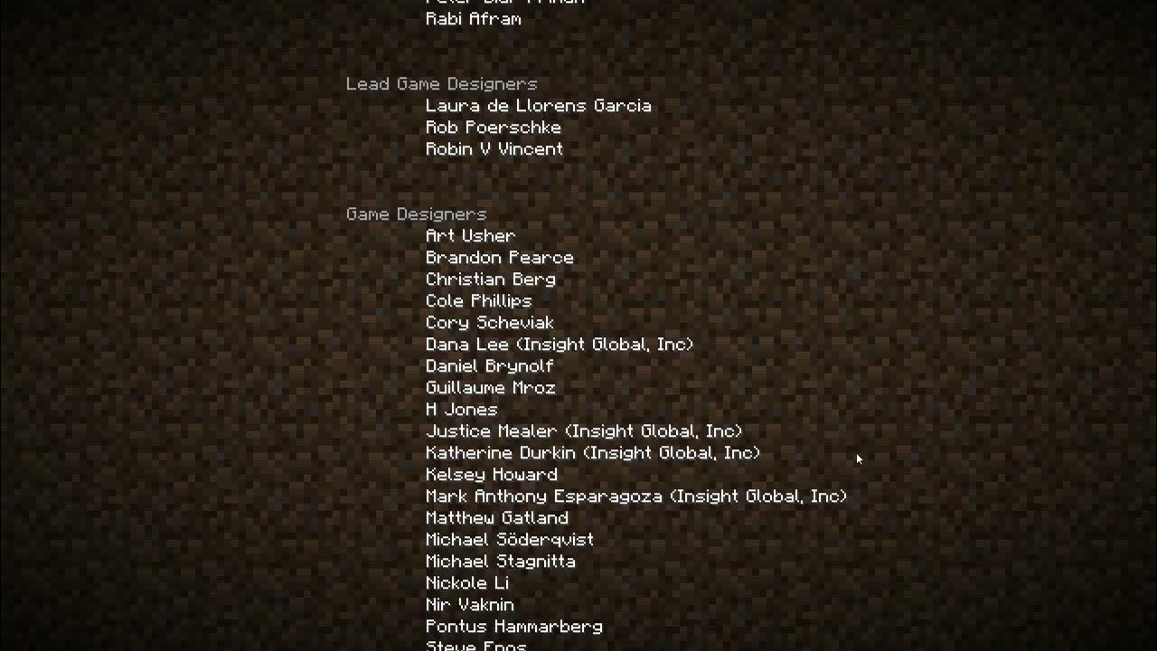 THE ENTIRE MINECRAFT END CREDITS (1.20.1) - YouTube