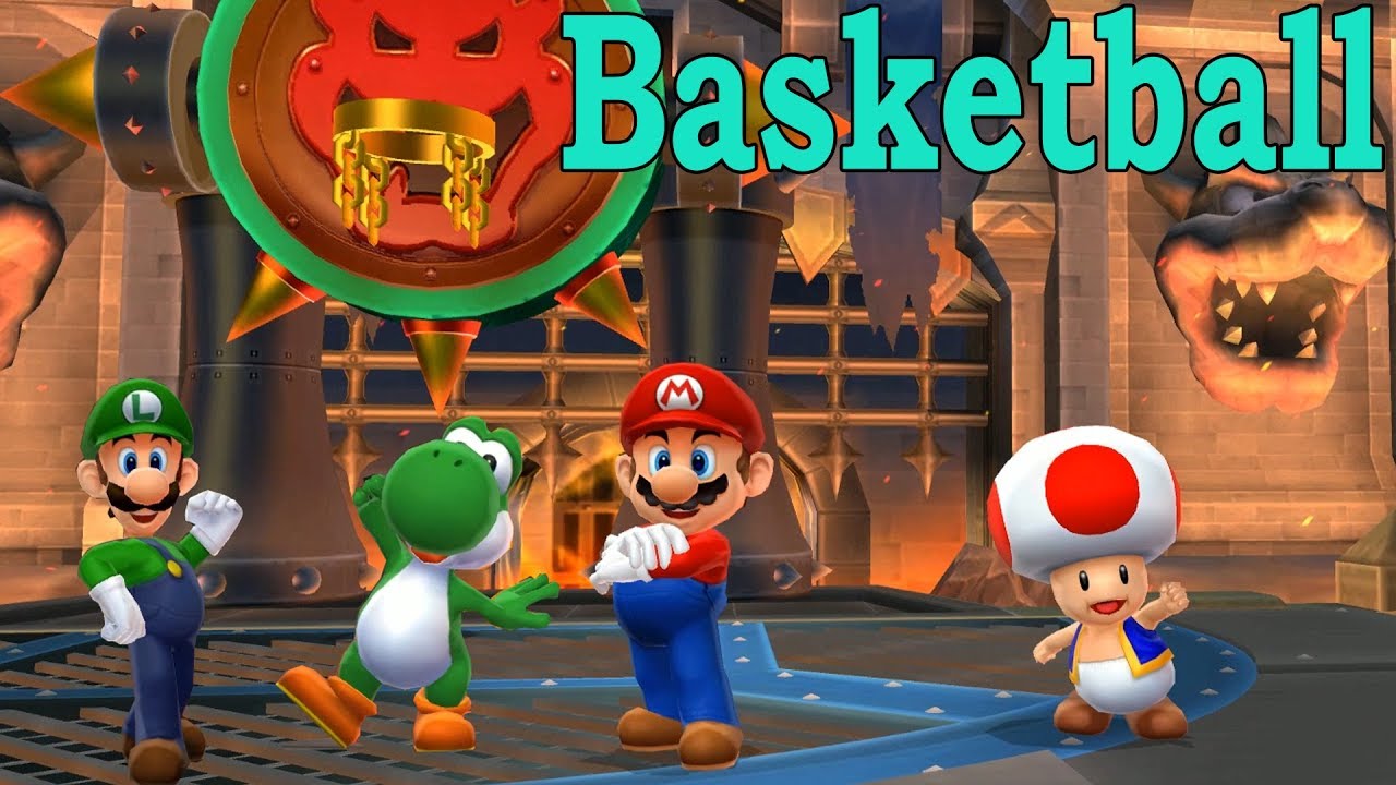 Mario Sports Mix Basketball #13 Mario, Toad Vs Yoshi, Luigi at Bowser's ...
